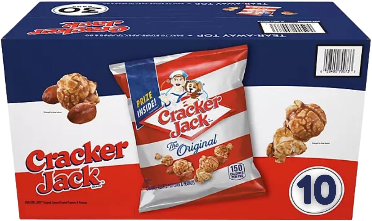 Amazon.com: Cracker Jack Caramel Coated Popcorn And Peanuts 1.25 Oz ...