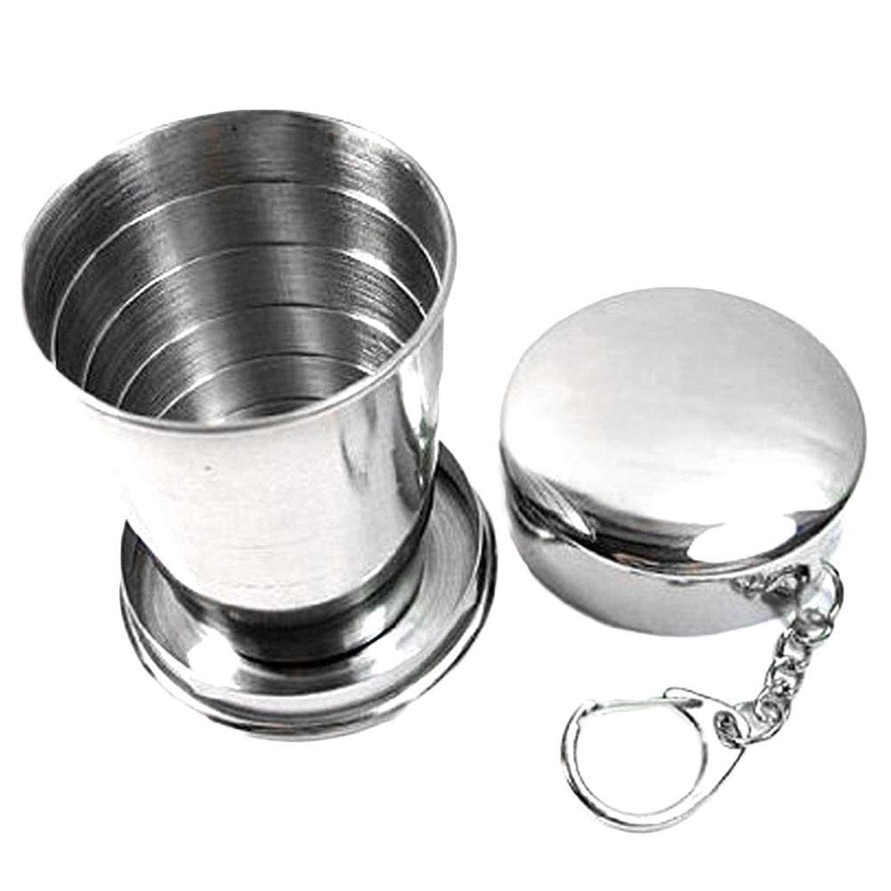 Buy 1PC Stainless Steel Collapsible Cup Portable Mini Folding Measuring ...
