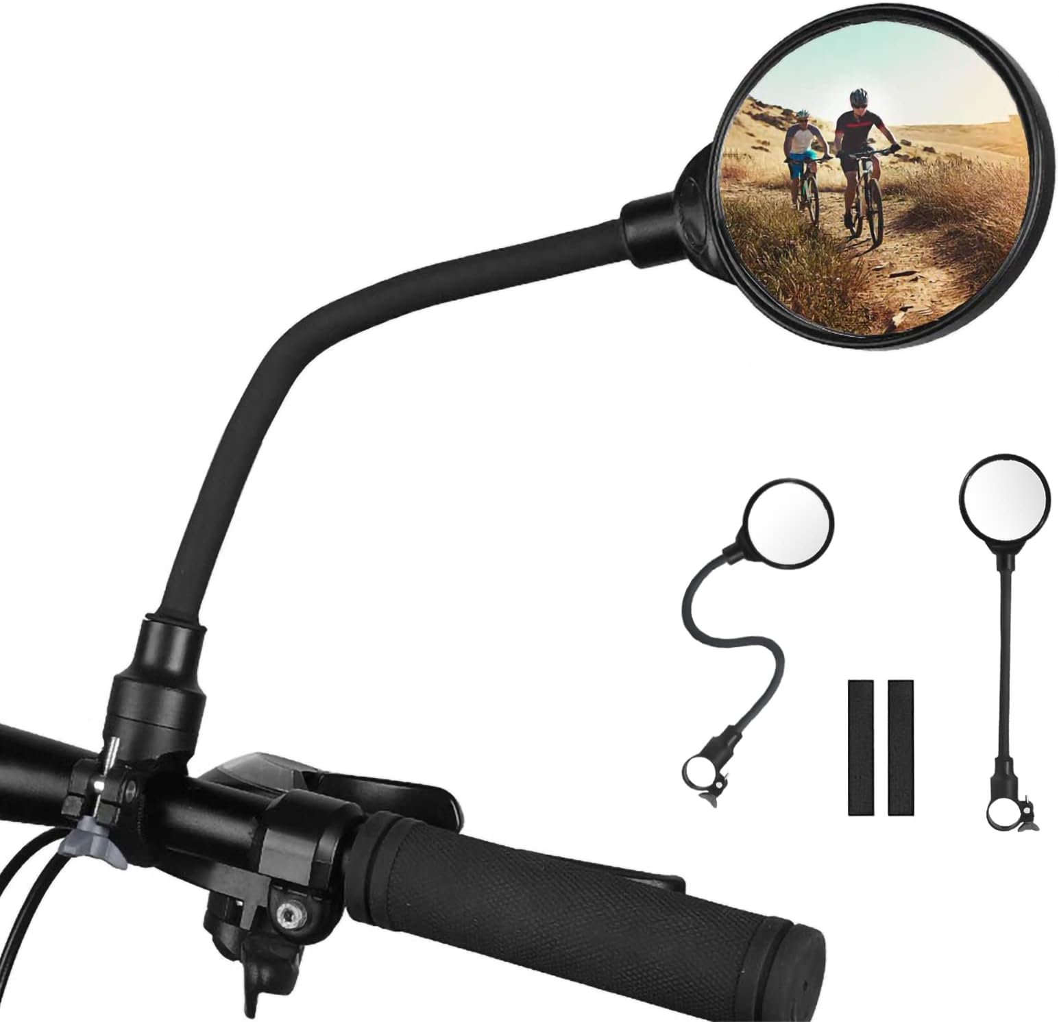 Vagocom Handlebar Bike Rearview Mirror,HD Wide Angle Bicycle Rear View ...
