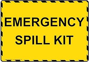 Amazon.com: metal Signs Emergency Spill Kit Labels, 6 x 9 in. with ...