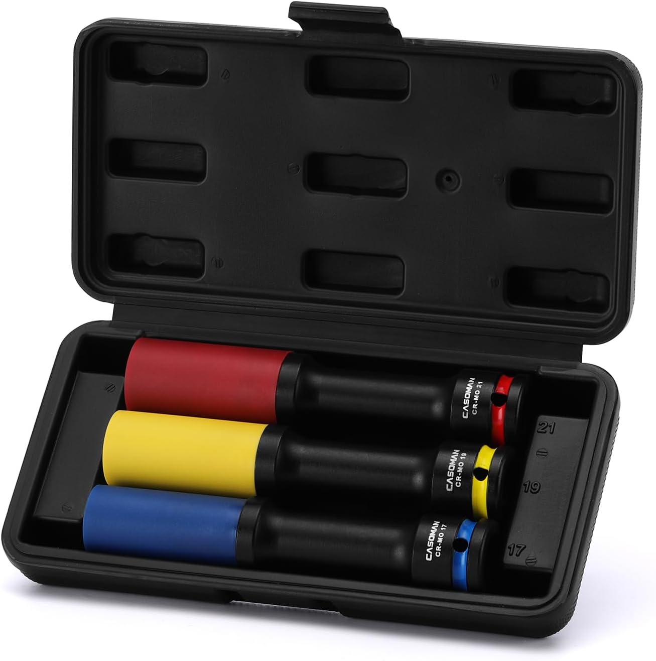 CASOMAN 3PCS 1/2" Drive Non-marring & Thin Wall Lug Nut Impact Socket ...