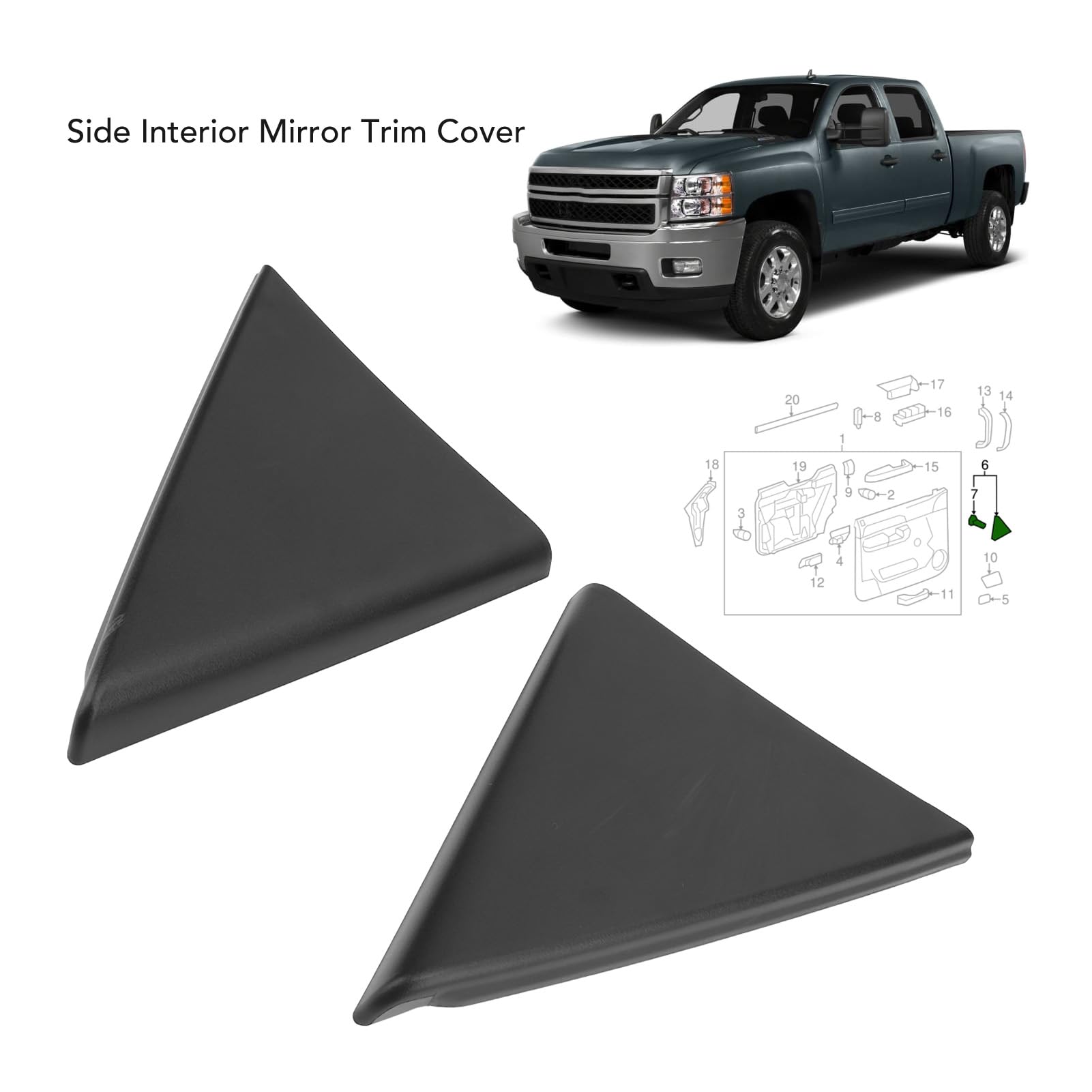Interior Mirror Trim For Nissan Note E12 2014~2019 Hatchback Side Door