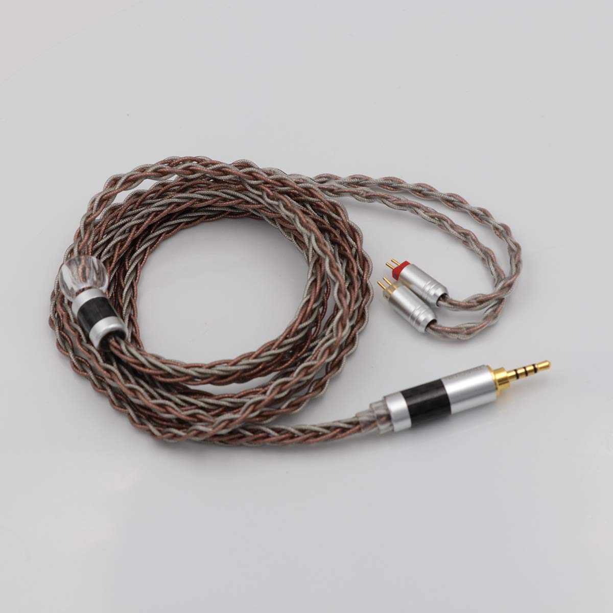 Amazon.com: TRIPOWIN C8 8-Core Silver Copper Foil Braided Earphone Replacement Upgrade Cable ...