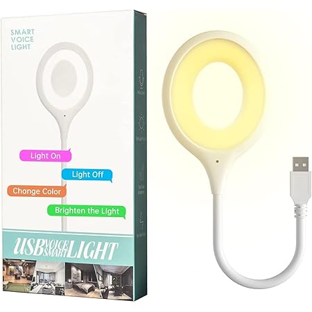 Buy BESTAQUA USB Intelligent Voice Control Lamp, Voice Activated Lights ...