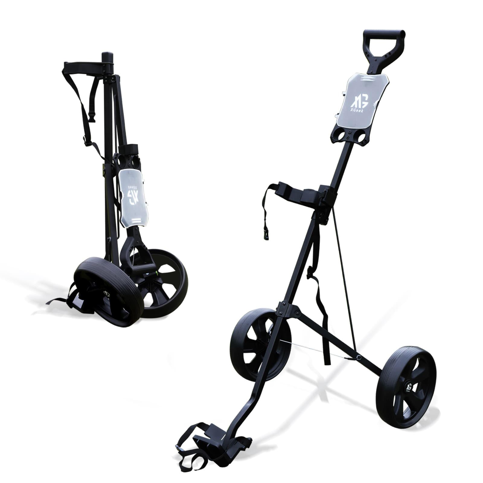 XDriveMax GC53 4 Wheel Golf Push Cart, One-Click Folding Golf Trolley ...