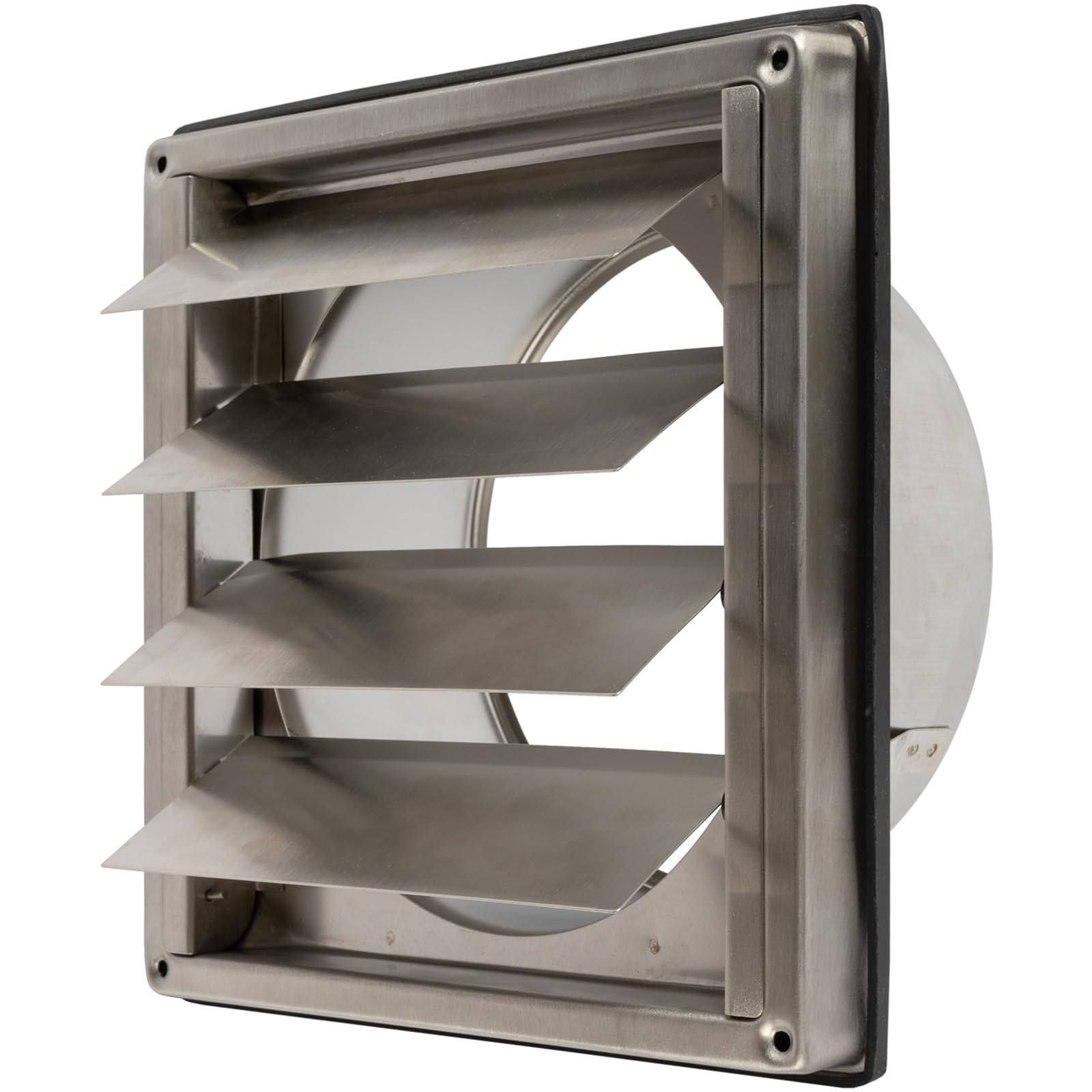 Repa Market 6" Inch Stainless Steel Exhaust Vent with Louvers - Rubber ...