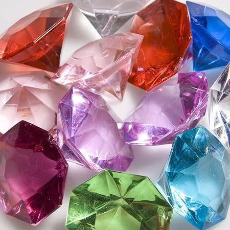 Amazon.com: Entervending Acrylic Gems - Small Plastic Cubes - 107 Pcs ...