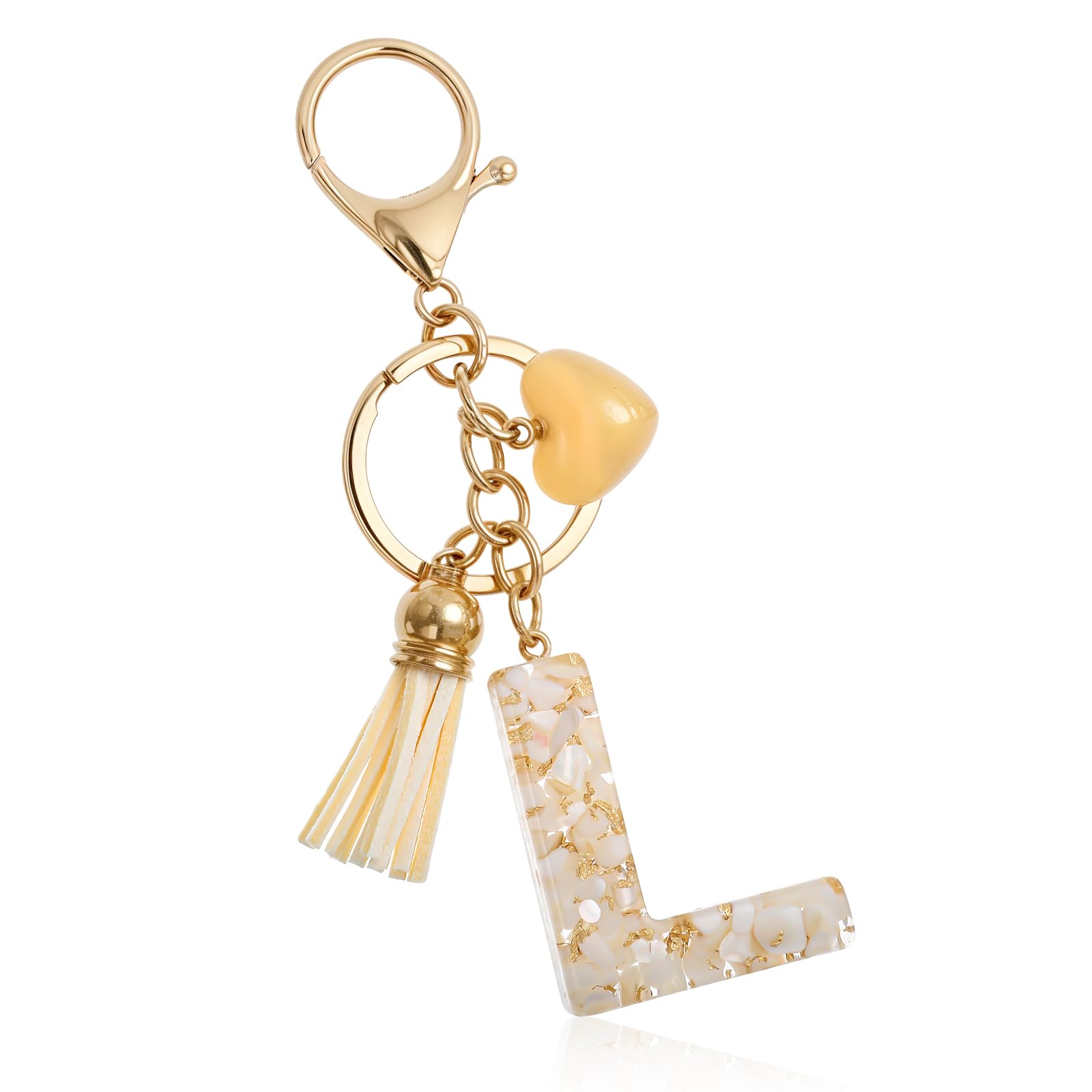 Ouligay Cute Letter L Keychain Keyring Key Chains Initial Keychains for ...