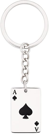 Amazon.com: HAQUIL Ace of Spades Keychain, Gift Accessories for Men and ...