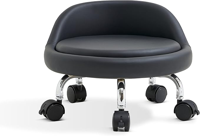 Amazon.com: Kastele Short Rolling Stool with Wheels, Mini Rolling Scoot ...