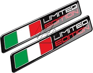 Amazon.com: QISUO 3D Motorcycle Decal Italy Flag Stickers Italia ...