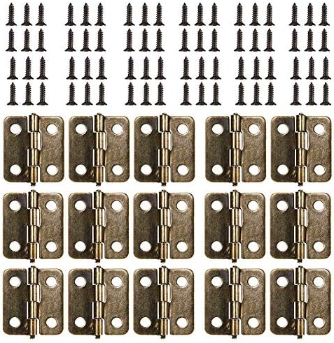 Small Mini Hinges, 50 Packs Cabinet Drawer Door Chest Butt Hinges ...