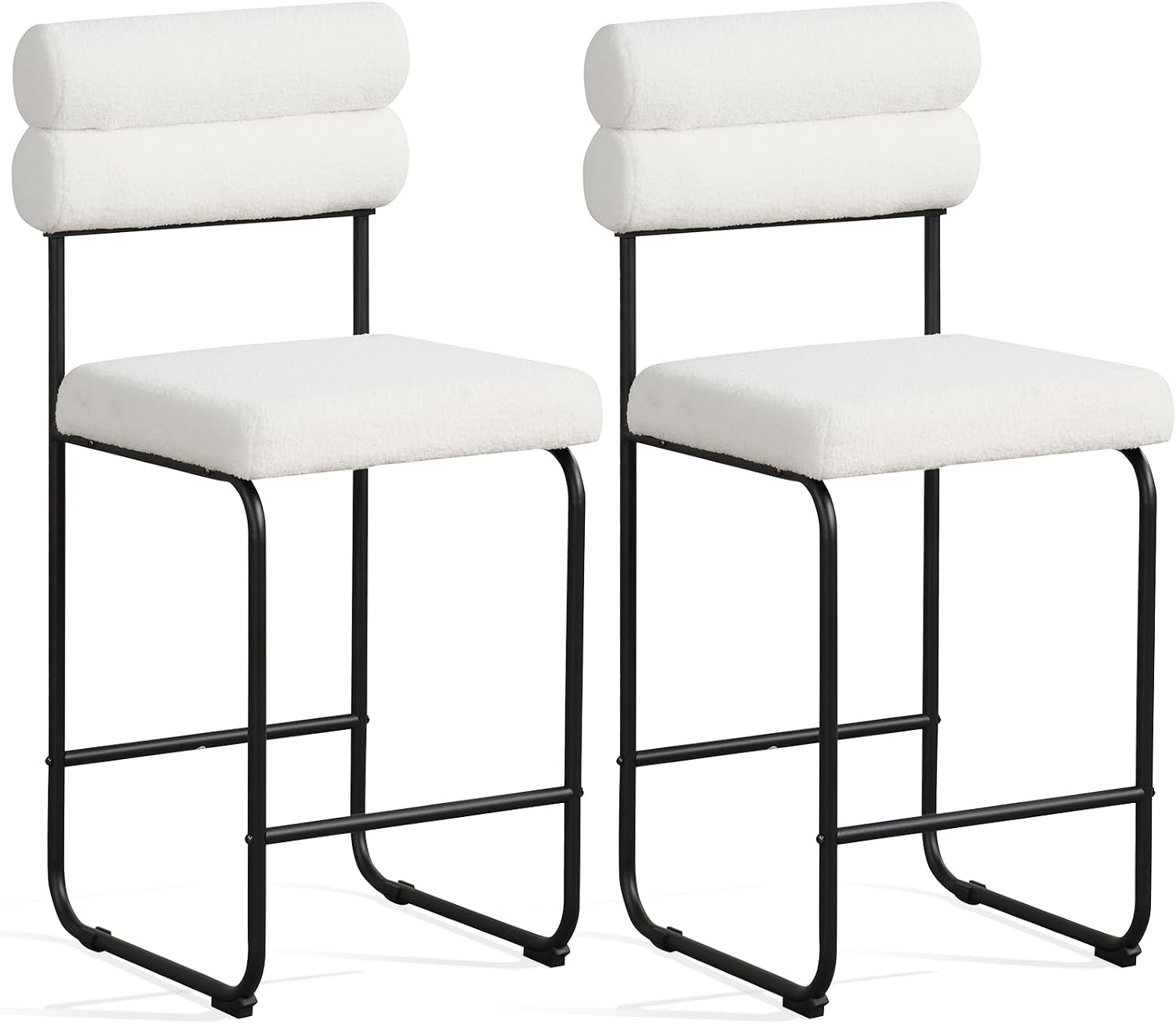 Amazon.com: Giantex 26" Counter Height Bar Stools Set of 2, Upholstered ...