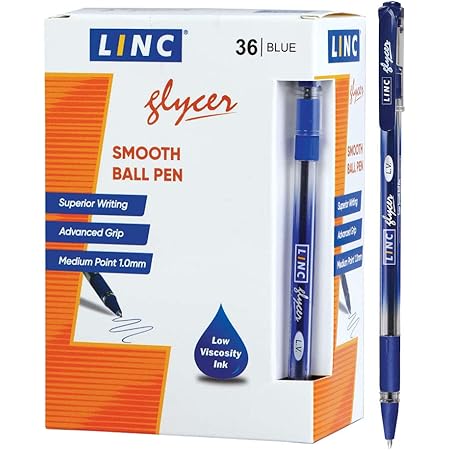 Amazon.com : Linc Offix Smooth Ball Point Pen, 1.00mm Tip, 50-Count, Black - 802917151529 ...
