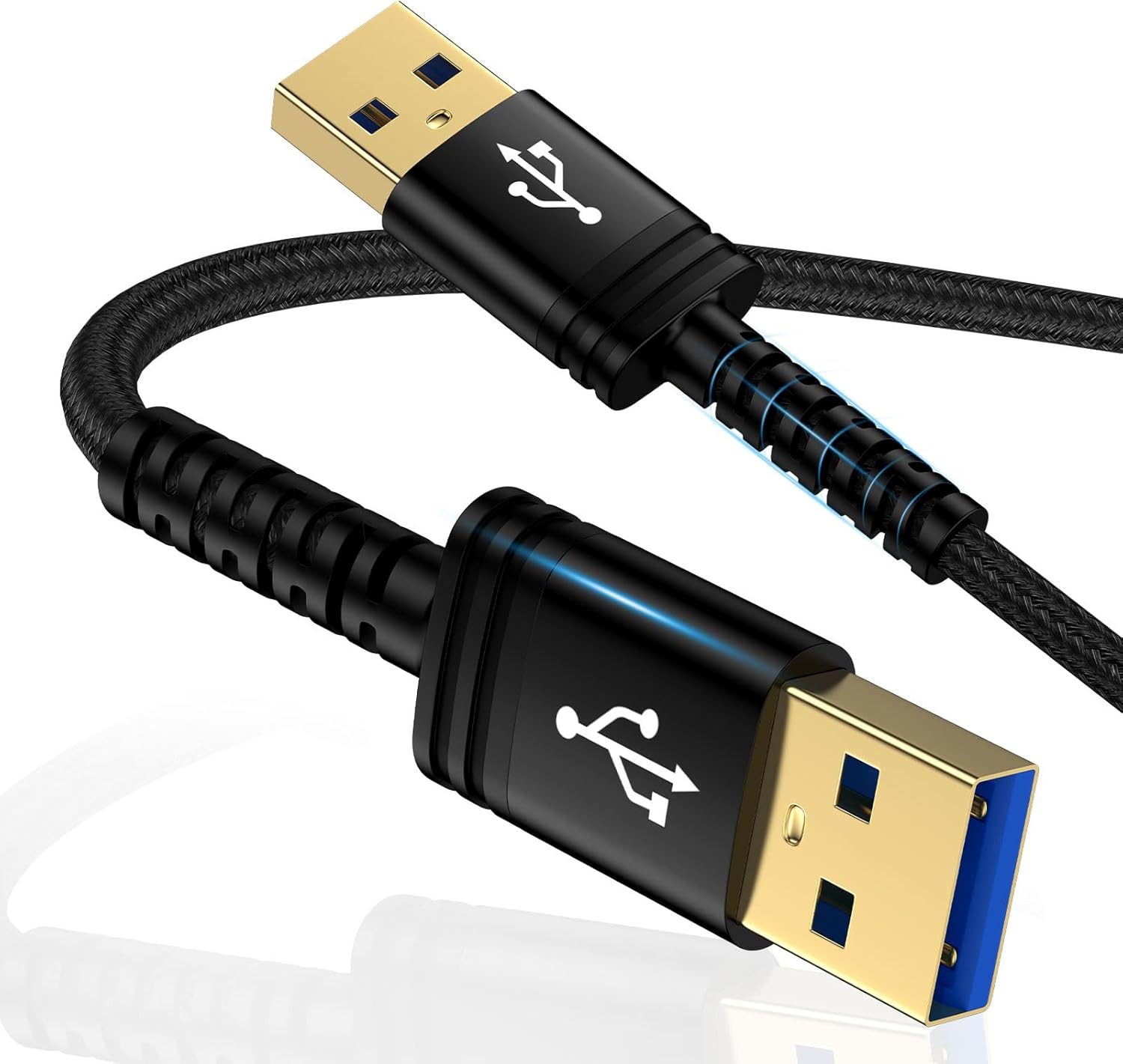USB to USB Cable, USB 2.0 A to A Male to Male Cable Double End Type A ...