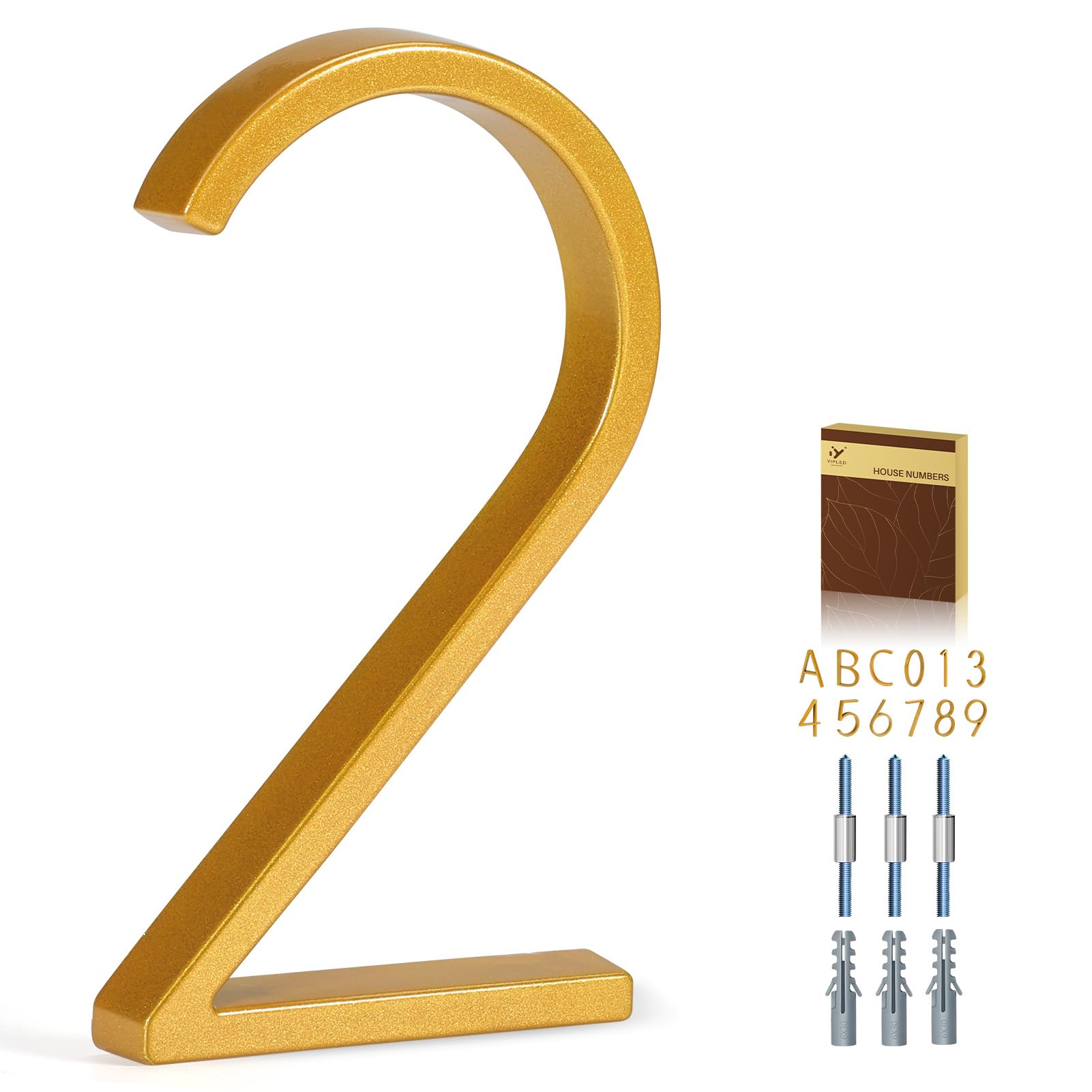 Amazon.com: YIPLED 5 Inch House Numbers for Outside, Metal Address ...