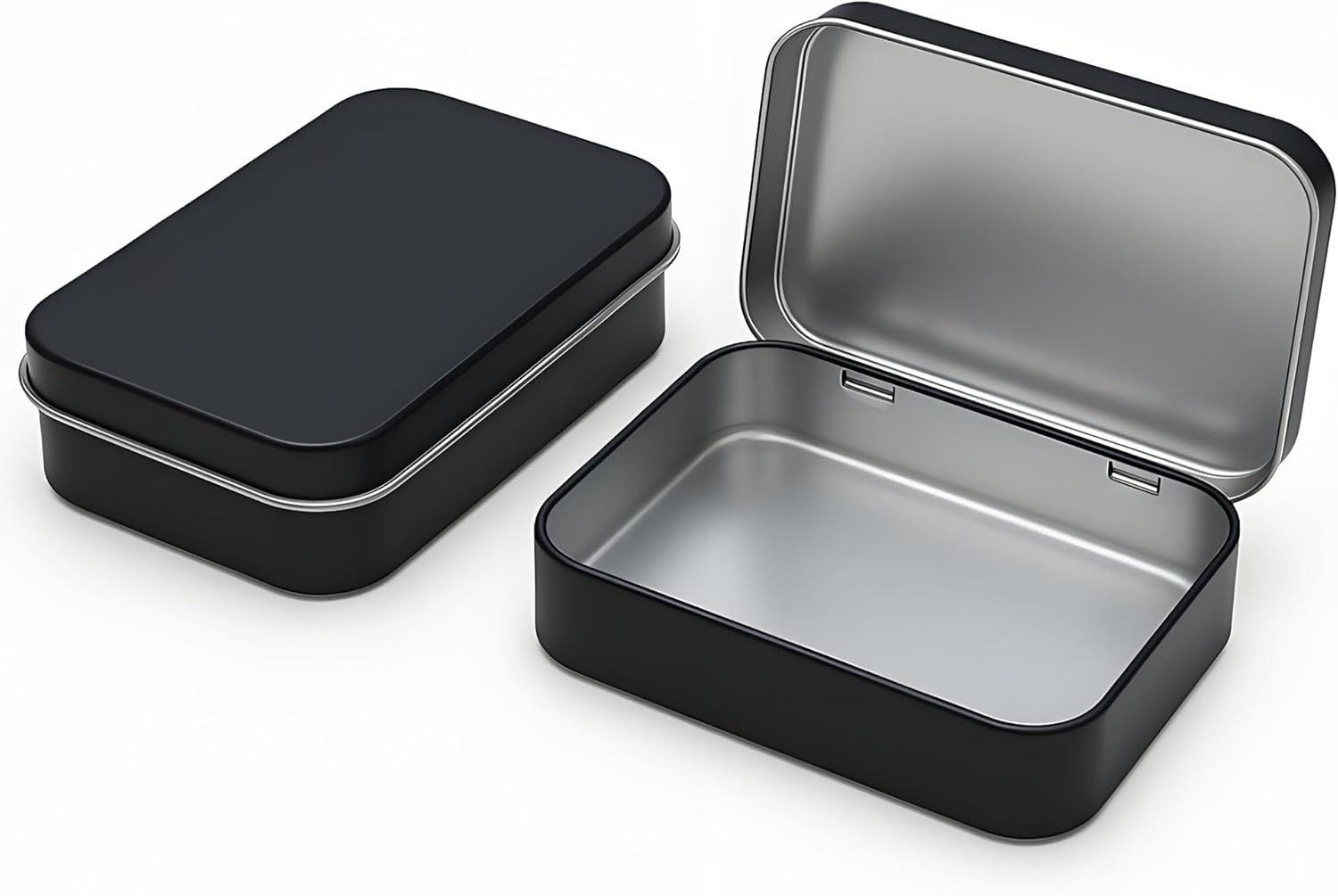 Amazon.com: Forever bene 2 Pcs Flip-Top Tin Rectangular Metal Tin Boxes ...
