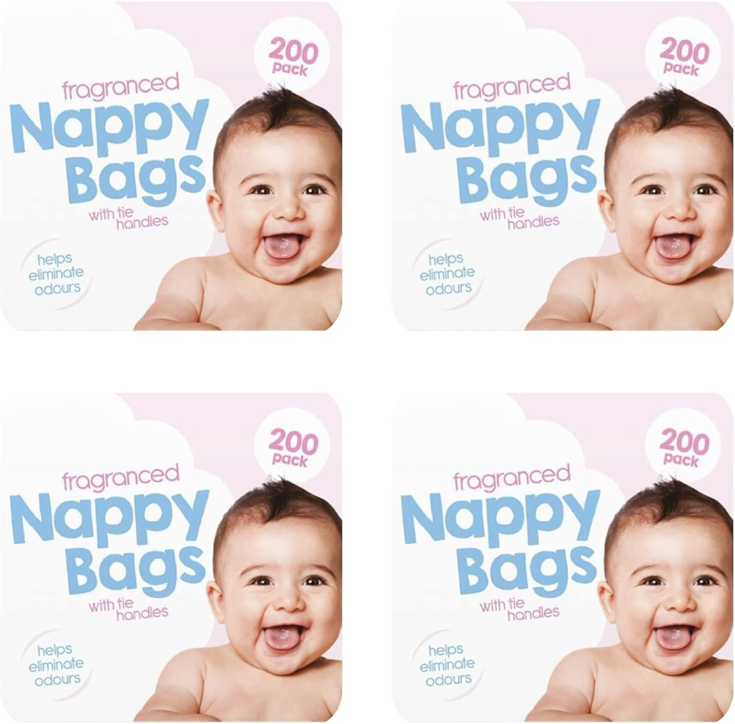 ZYBUX - Jumbo Packs Fragranced Nappy Disposable Bags (4x200) - 800 bags ...