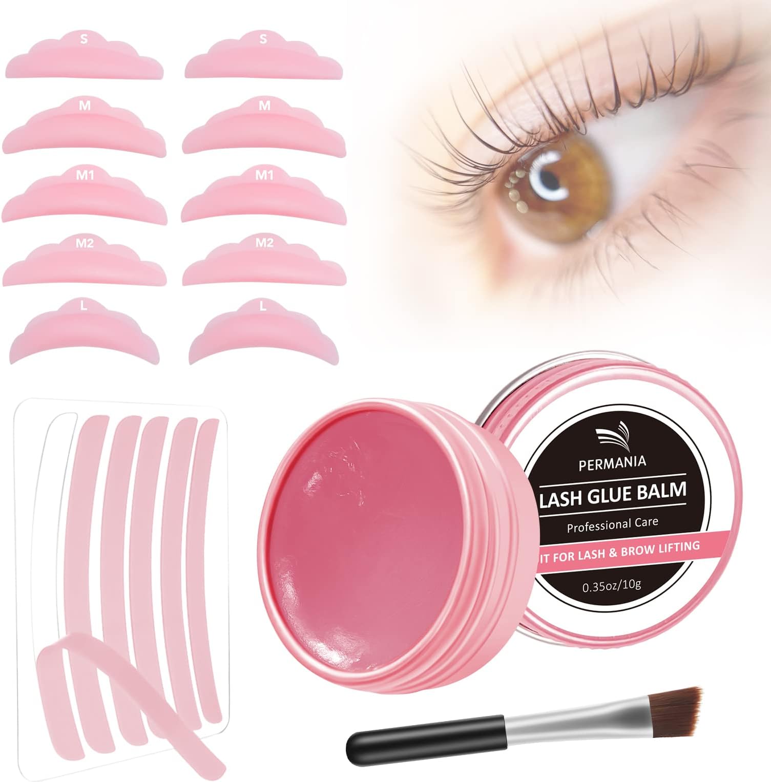 Amazon.com : PERMANIA Lash Lift Rods, Great Smell Lash Glue Balm for ...