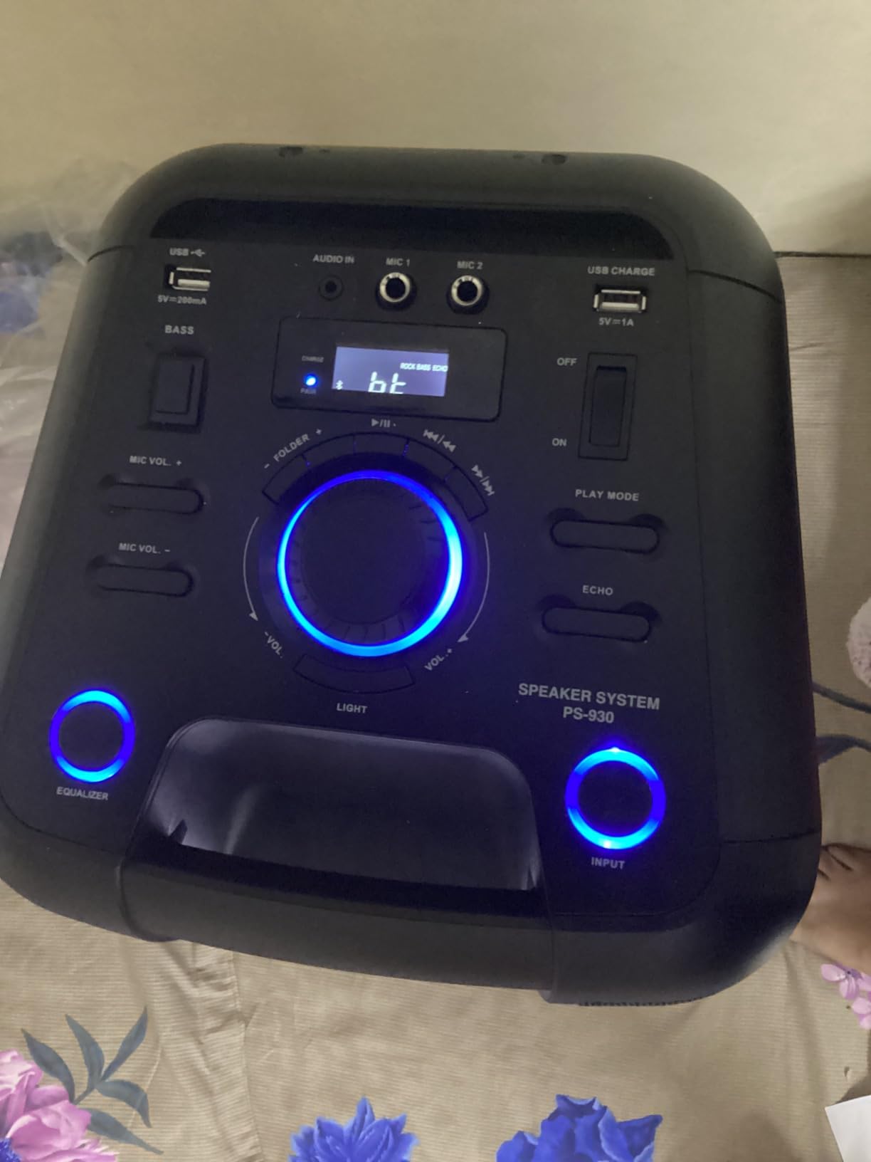 Sharp PS-930 240W High Power Portable Speaker with Built-in ...