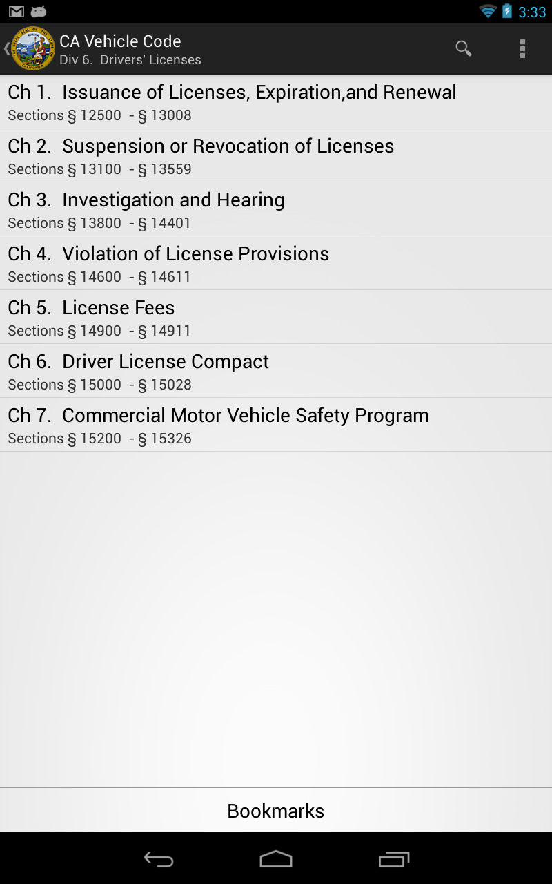 2015 CA Vehicle Code - App on Amazon Appstore