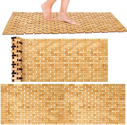 Amazon.com: Bamboo Bath Mat - Our Non Slip Quick Drying Mat for ...