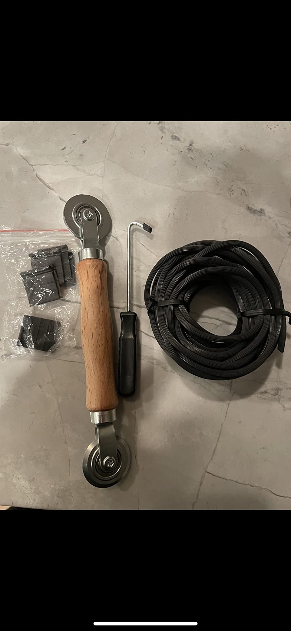 Window Screen Repair Kit – Heavy-Duty Rolling Tool with Wood Handle ...