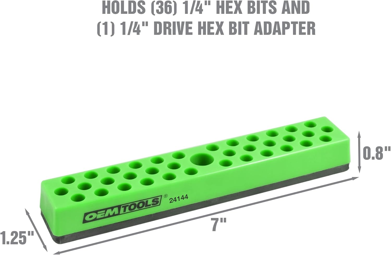 OEMTOOLS 24144 36 Piece Magnetic Hex Bit Holder, Hex Bit Organizers ...