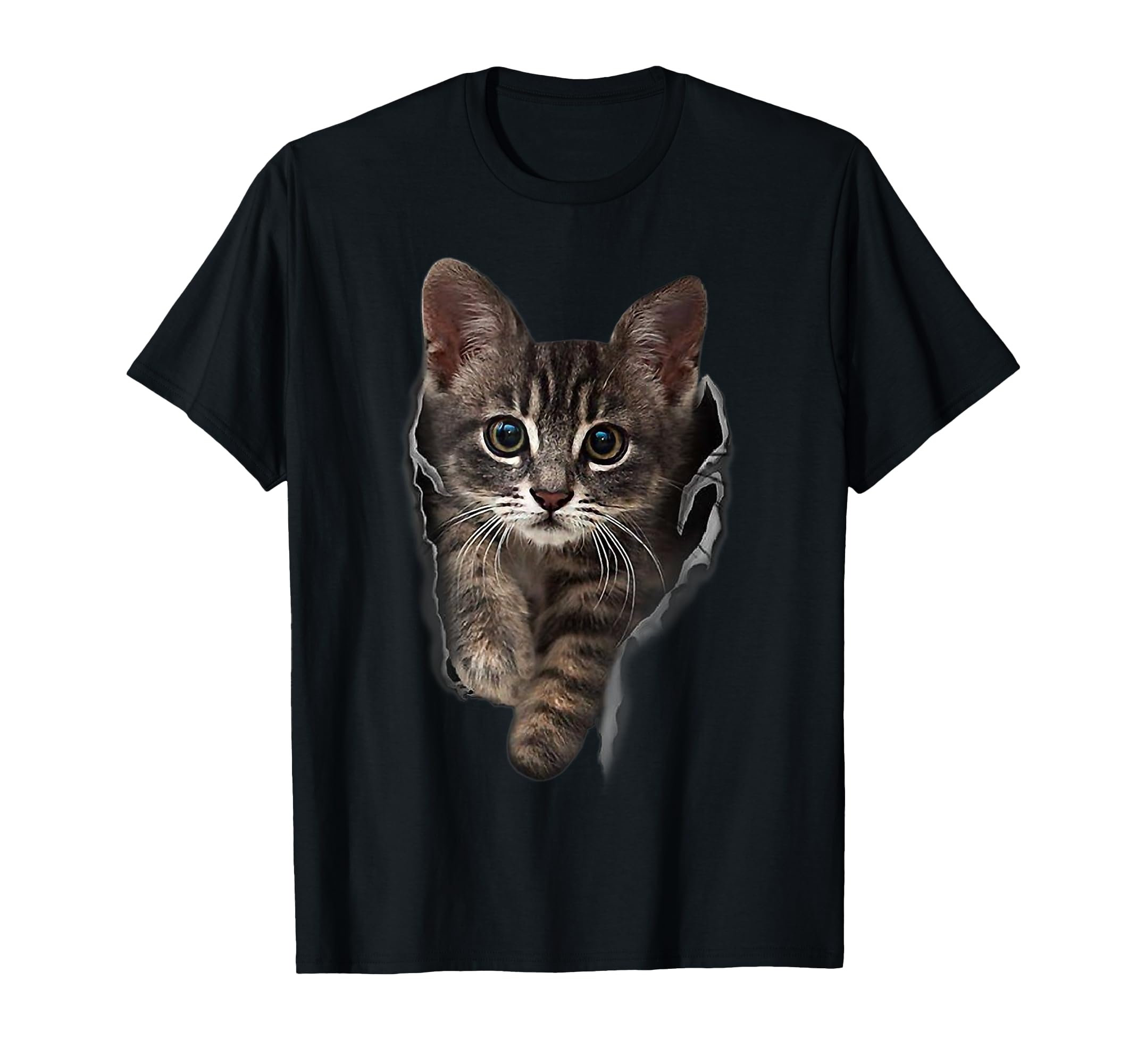 Amazon.com: Brown Kitten Staring Cute T-Shirt Cats Tee Shirt Gifts T ...