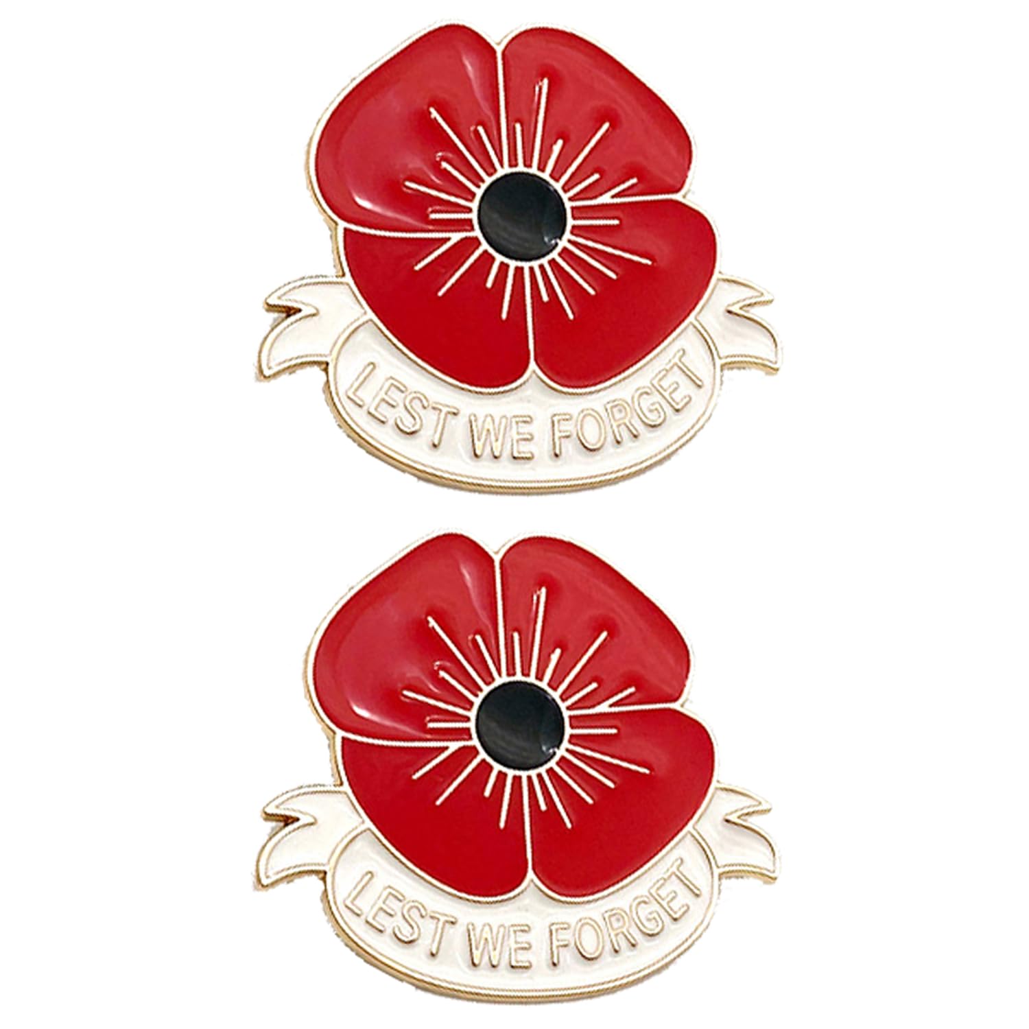 2Pcs Poppy Pins Memorial Day Gifts Poppy Badges Poppy Brooch Pin Remembrance Day Veterans Day ...