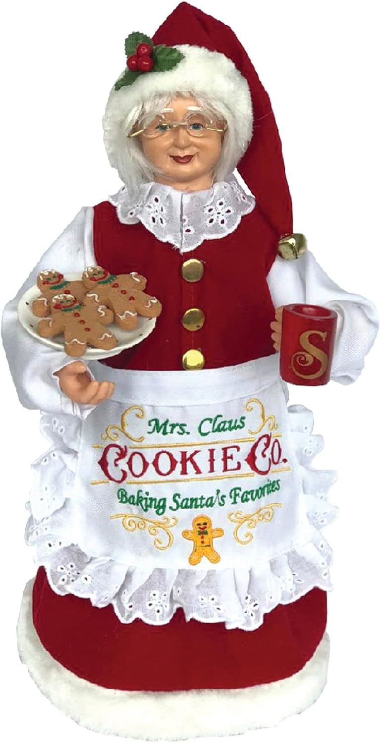 Amazon.com: 16" "Mrs. Claus Cookie Co. Standing Christmas Figurine ...