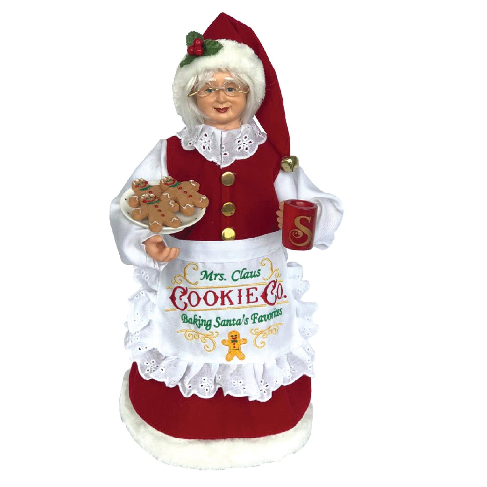 Amazon.com - 16" Standing Baker Mrs. Claus Cookie Co. Christmas Figure ...
