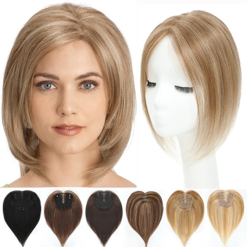 Amazon.com : FU SHEN Human Hair Toppers Hair Toppers for Women Real ...