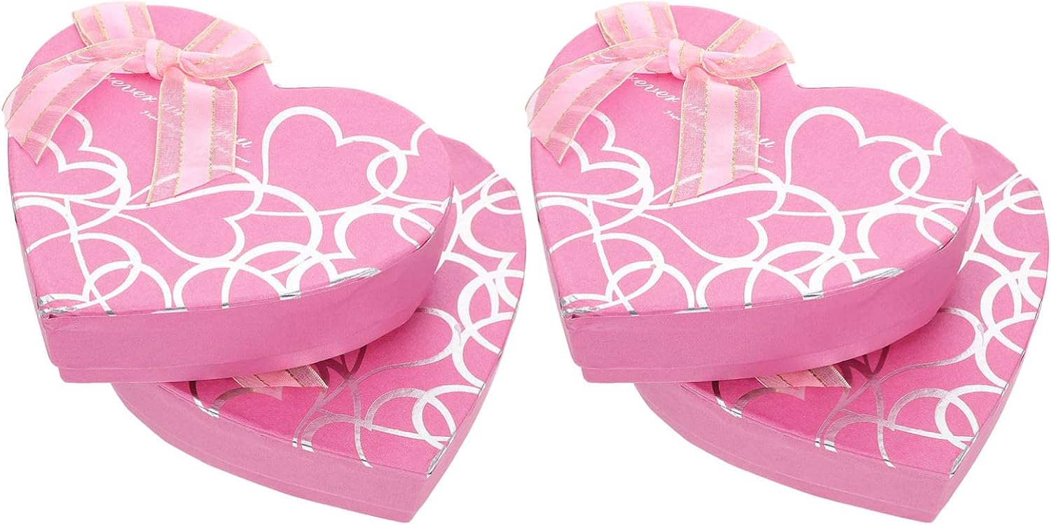 Amazon.com: FOMIYES 4pcs Heart-shaped Storage Boxes for Valentine's Day ...