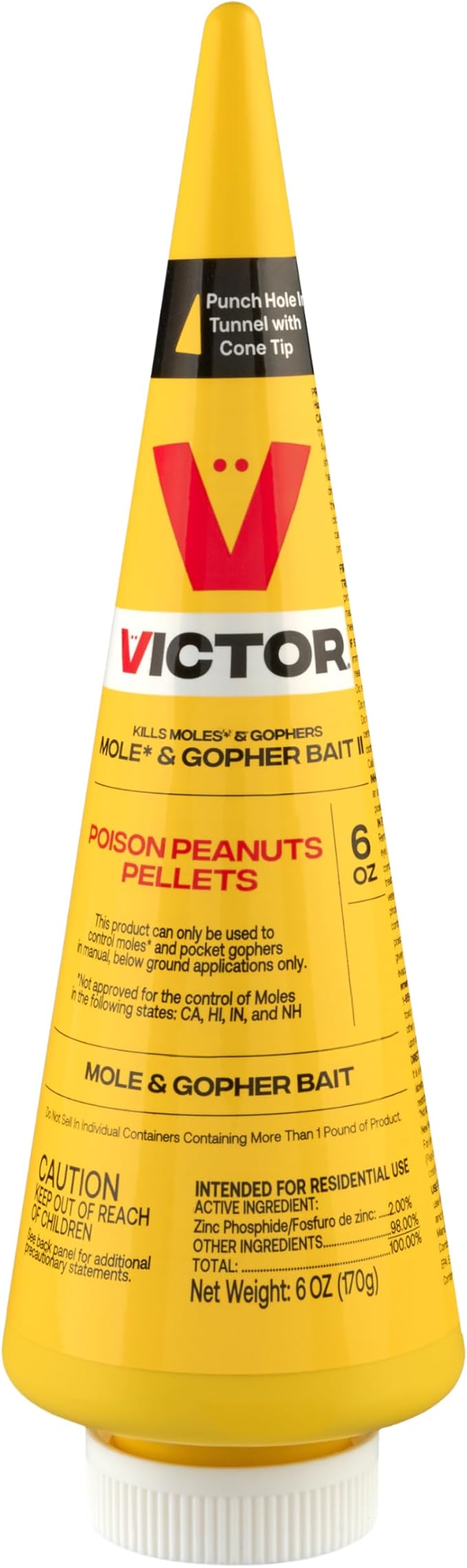 Amazon.com : Victor M6006 Outdoor Mole & Gopher Poison Peanuts - Mole ...