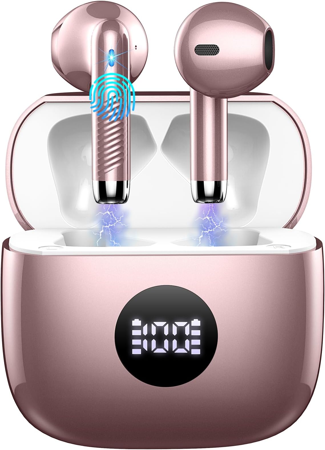 Wireless Earbuds, Bluetooth 5.4 Headphones HiFi Stereo, Wireless ...