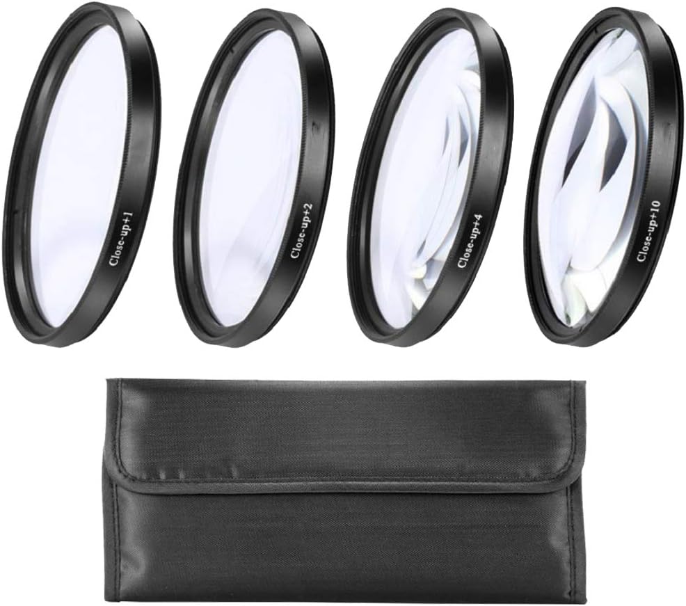 Amazon.com : 52mm Close-Up Filter Set (+1, +2, +4 and +10 Diopters) for ...