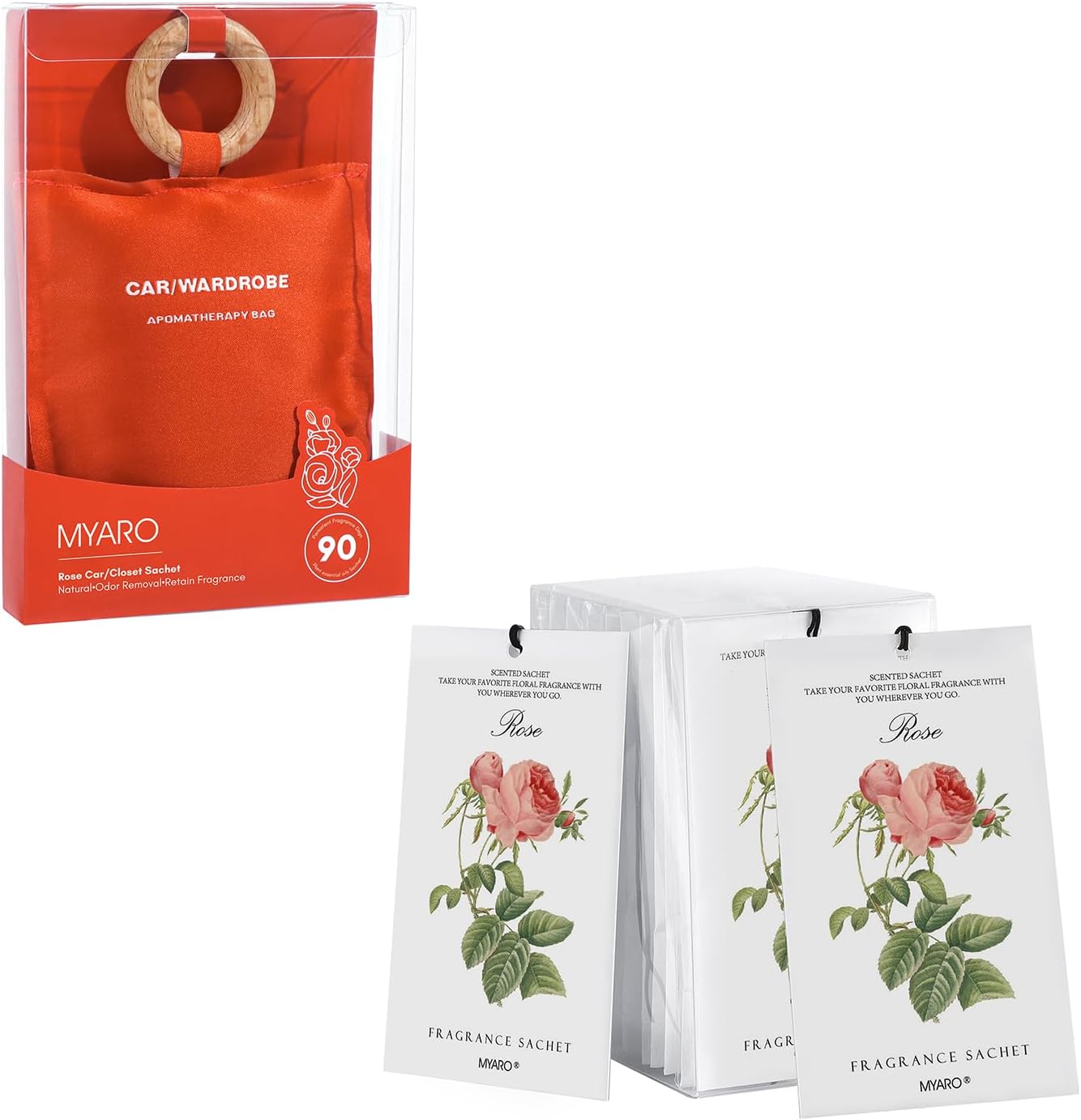 Amazon.com: MYARO Rose Scented Sachet for Drawers and Closets Car ...