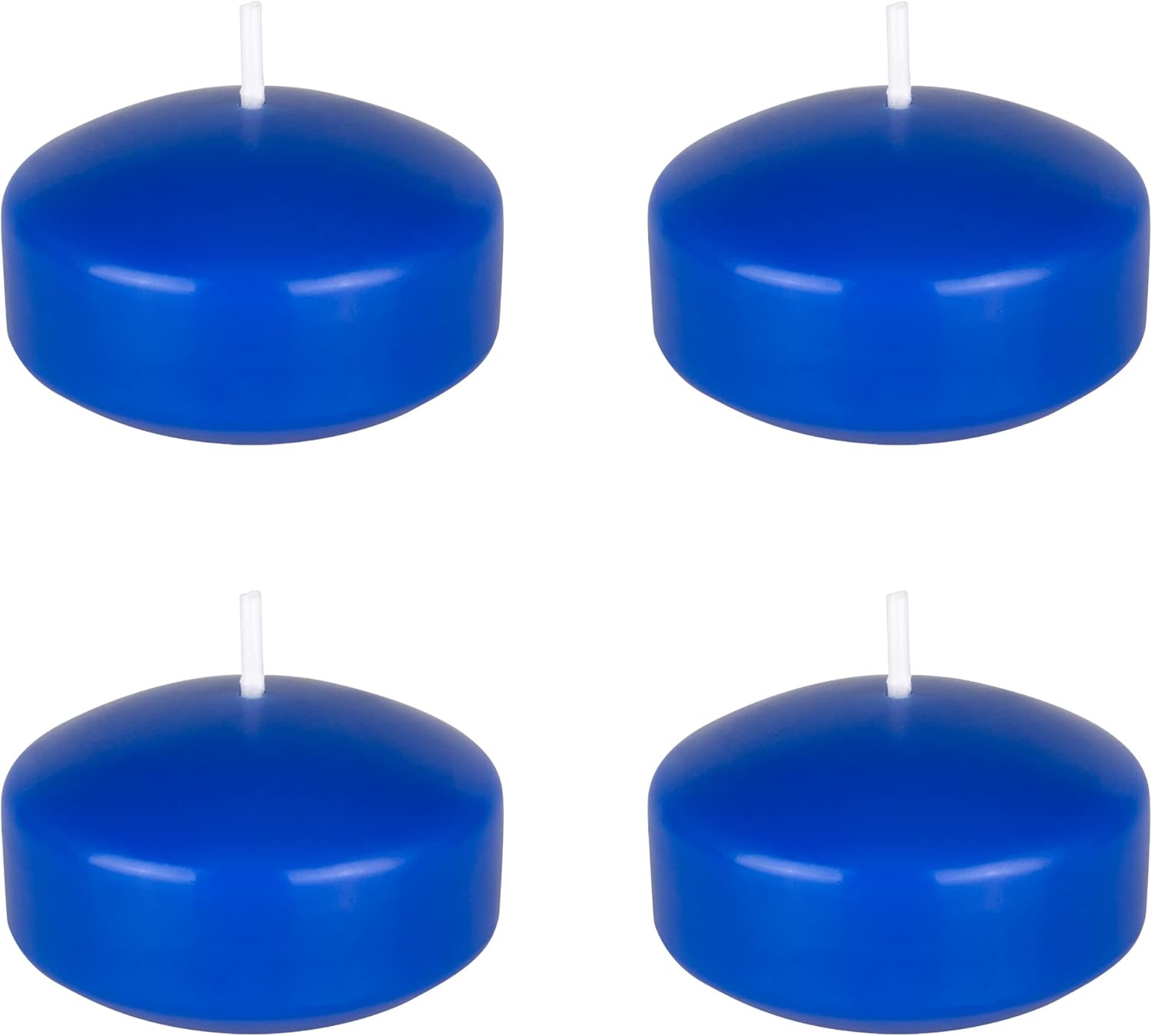Amazon.com: Mega Candles 4 pcs Unscented Dark Blue Floating Candles ...