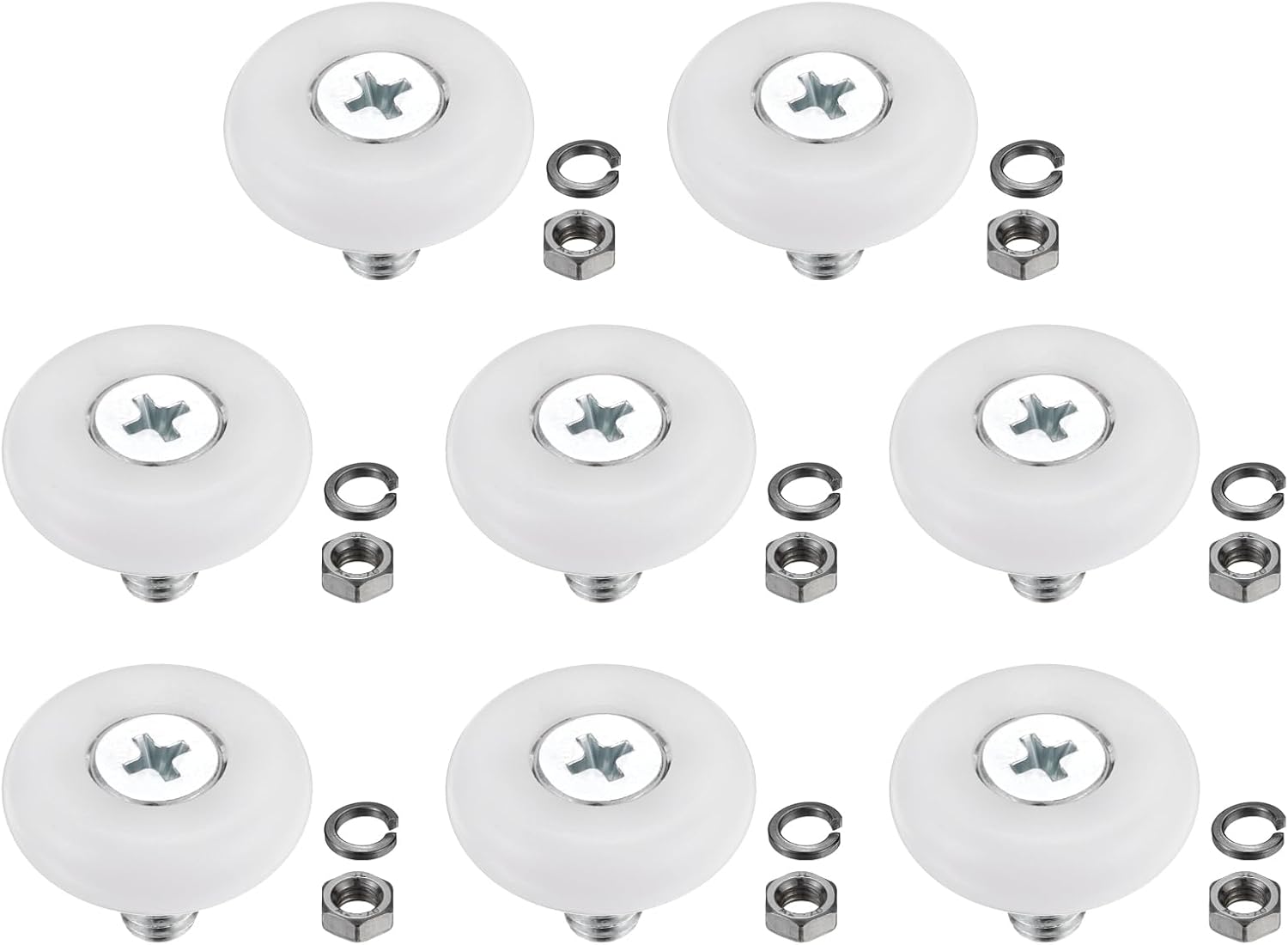 PATIKIL 25mm Drawer Rollers, 4 Set Nylon Positioning Pulleys Small ...