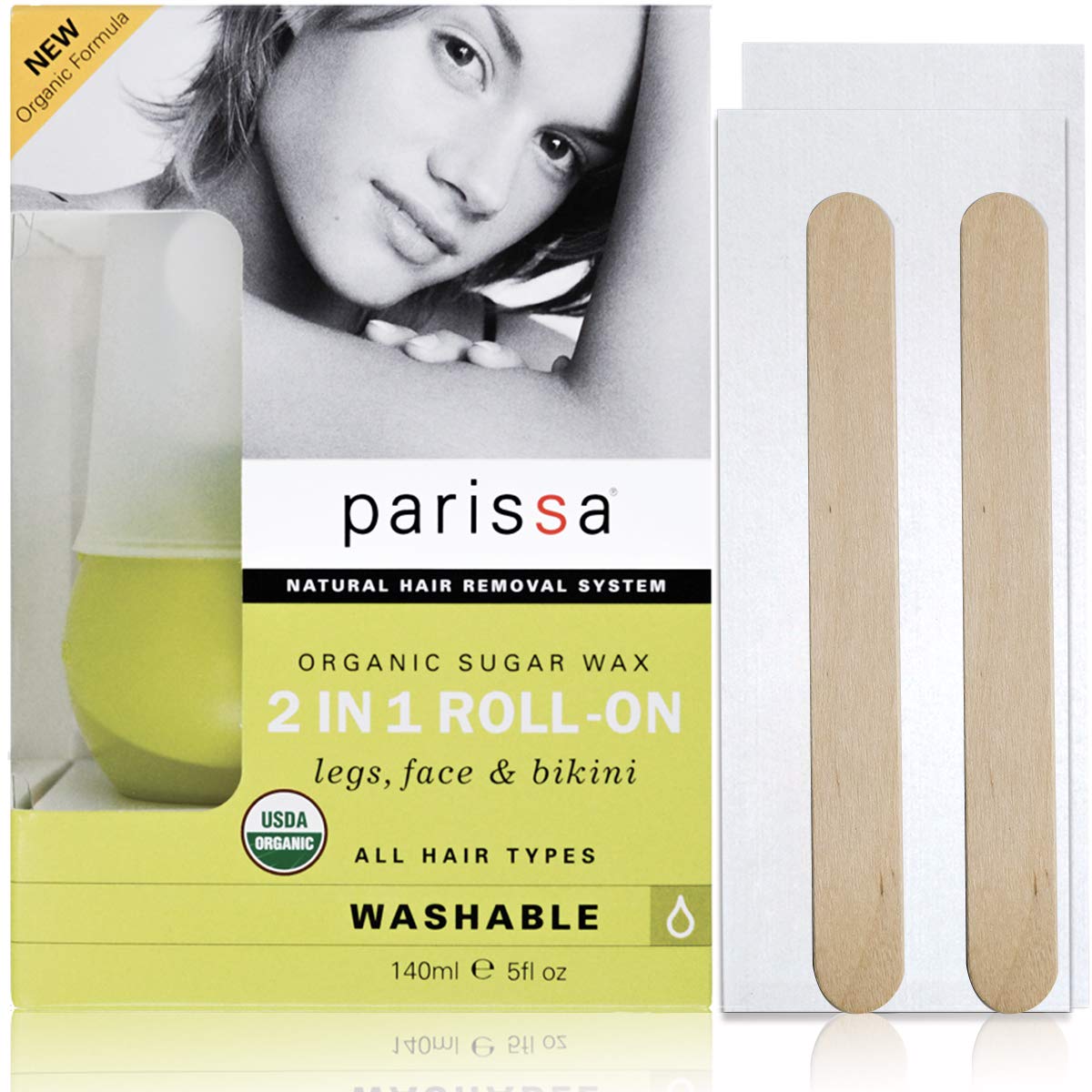 Amazon.com : Parissa Organic Sugar Wax Roll-On Style (140 Ml), Hair ...