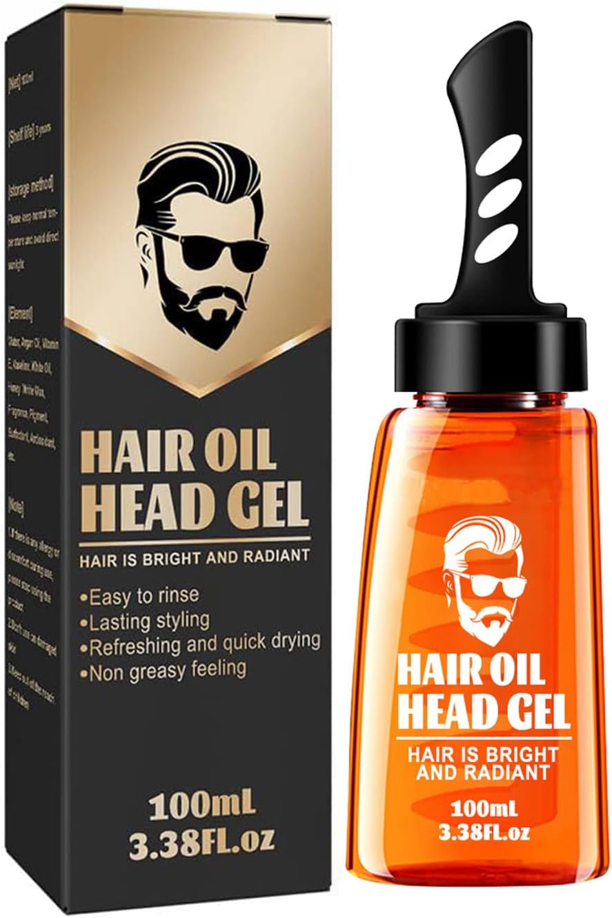 Amazon.com : Men Hair Styling Gel with Comb,2-in-1 Men Hair Styling Gel ...