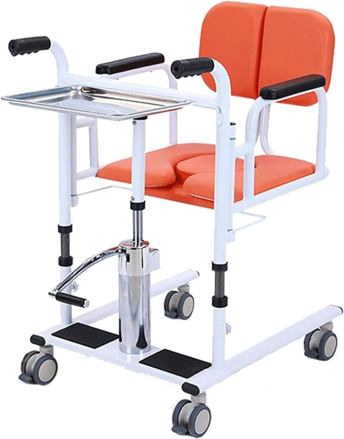 Amazon.com: Hydraulic Patient Lift Wheelchair 180° Split Seat and Potty ...