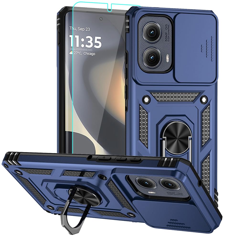 Amazon.com: for Motorola Edge 2024 Case, Silicone Rubber Bumper Hard ...