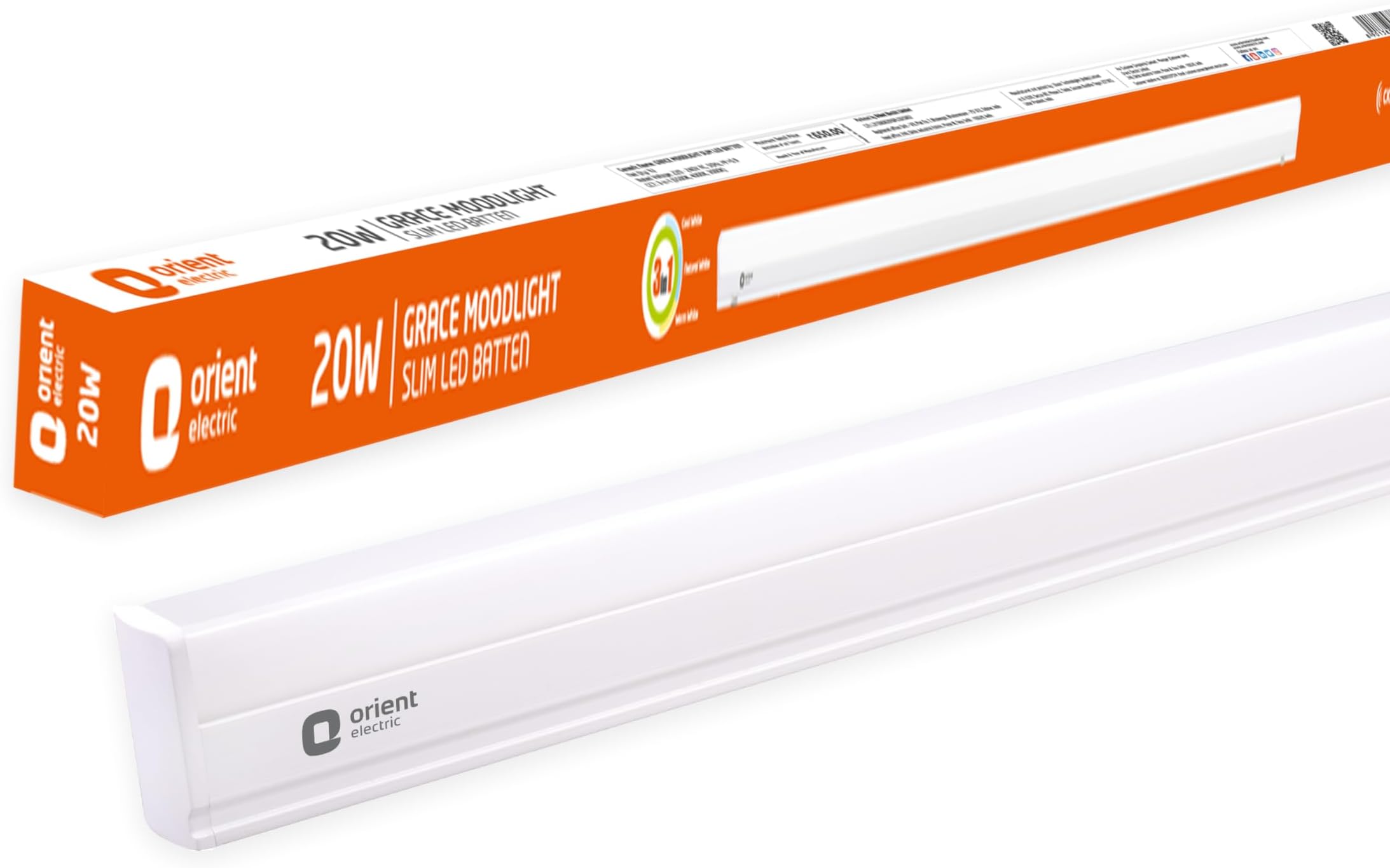 Jaquar Lighting LED 20-Watt Starlite Alika Tri Color Tube Light with ...