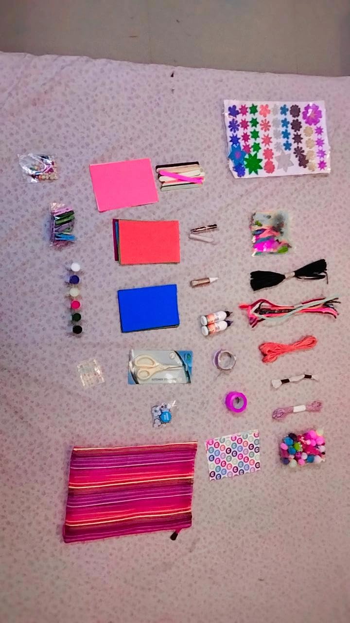 Asian Hobby Crafts Art And Craft Kit, 25 In 1 Craft Materials Combo For ...