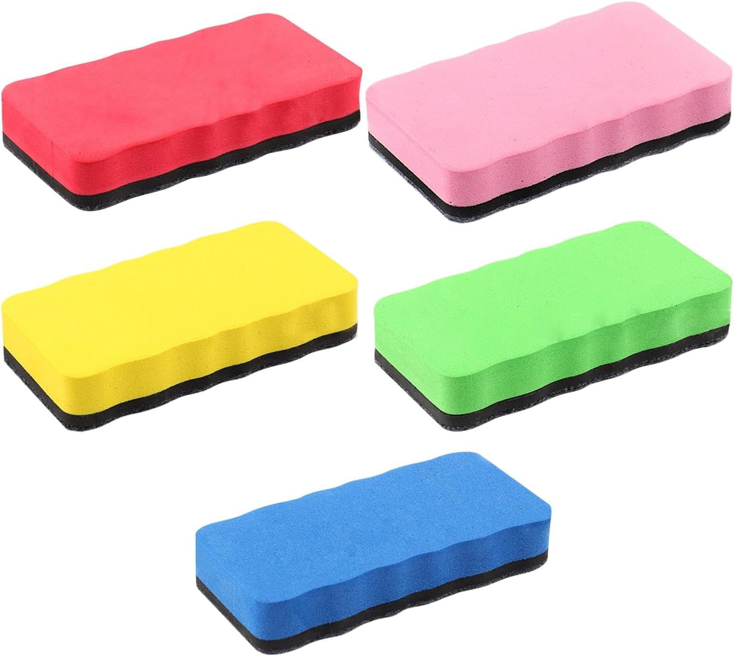 5 PCS White Board Erasers, Magnetic Whiteboard Rubber Eraser with Thick ...