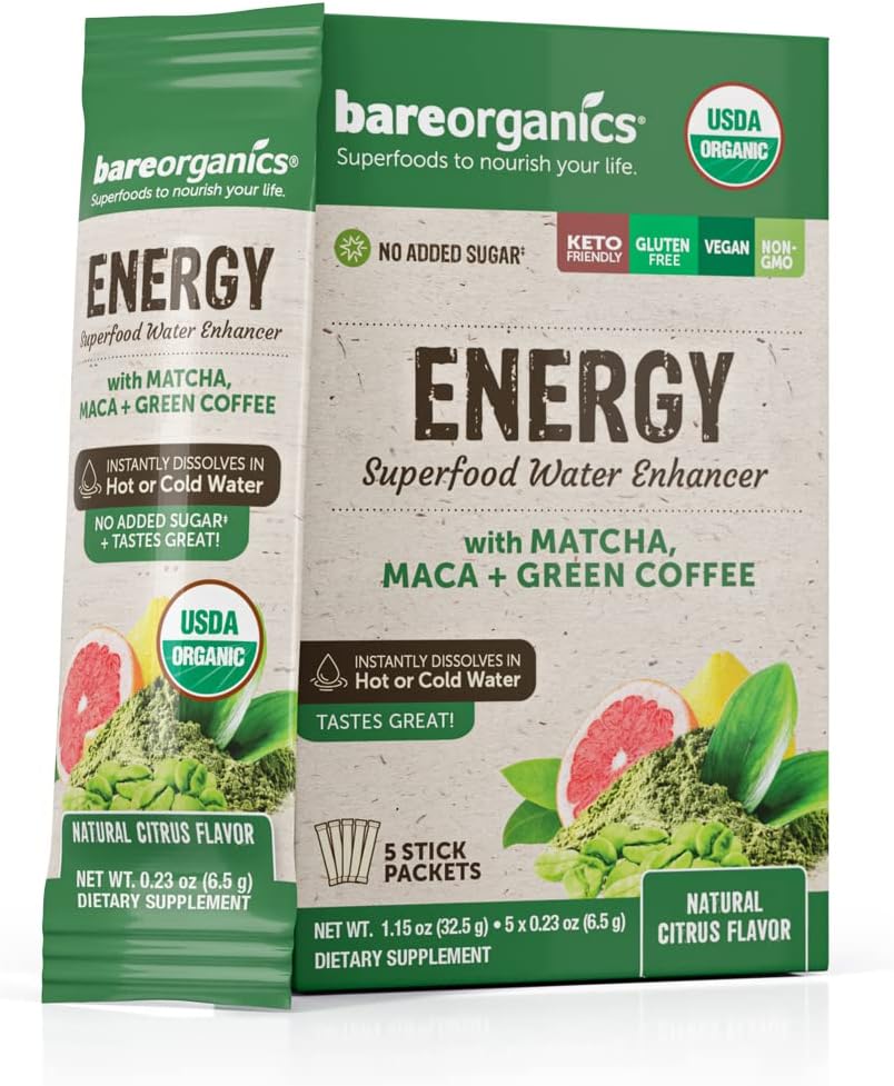 Amazon.com : Bloom Nutrition Energy Drink Powder Packets, Sugar Free ...