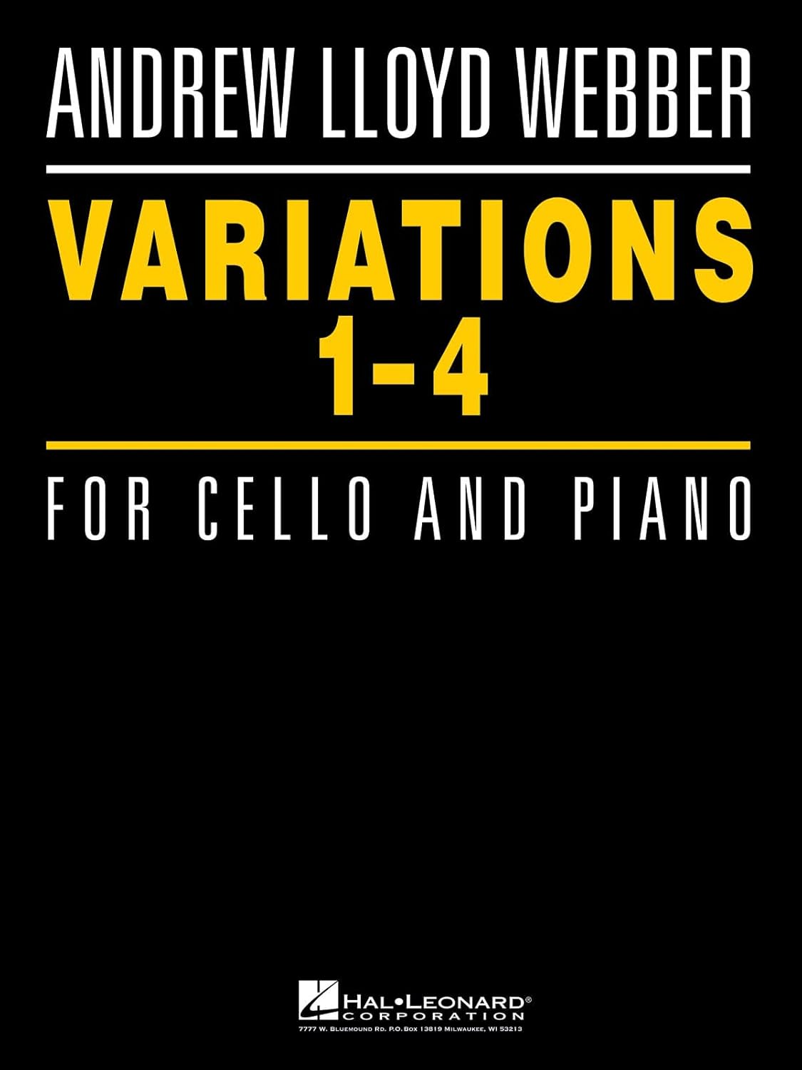 Amazon.com: Variations 1-4 for Cello and Piano: 9780793517848: Roman ...