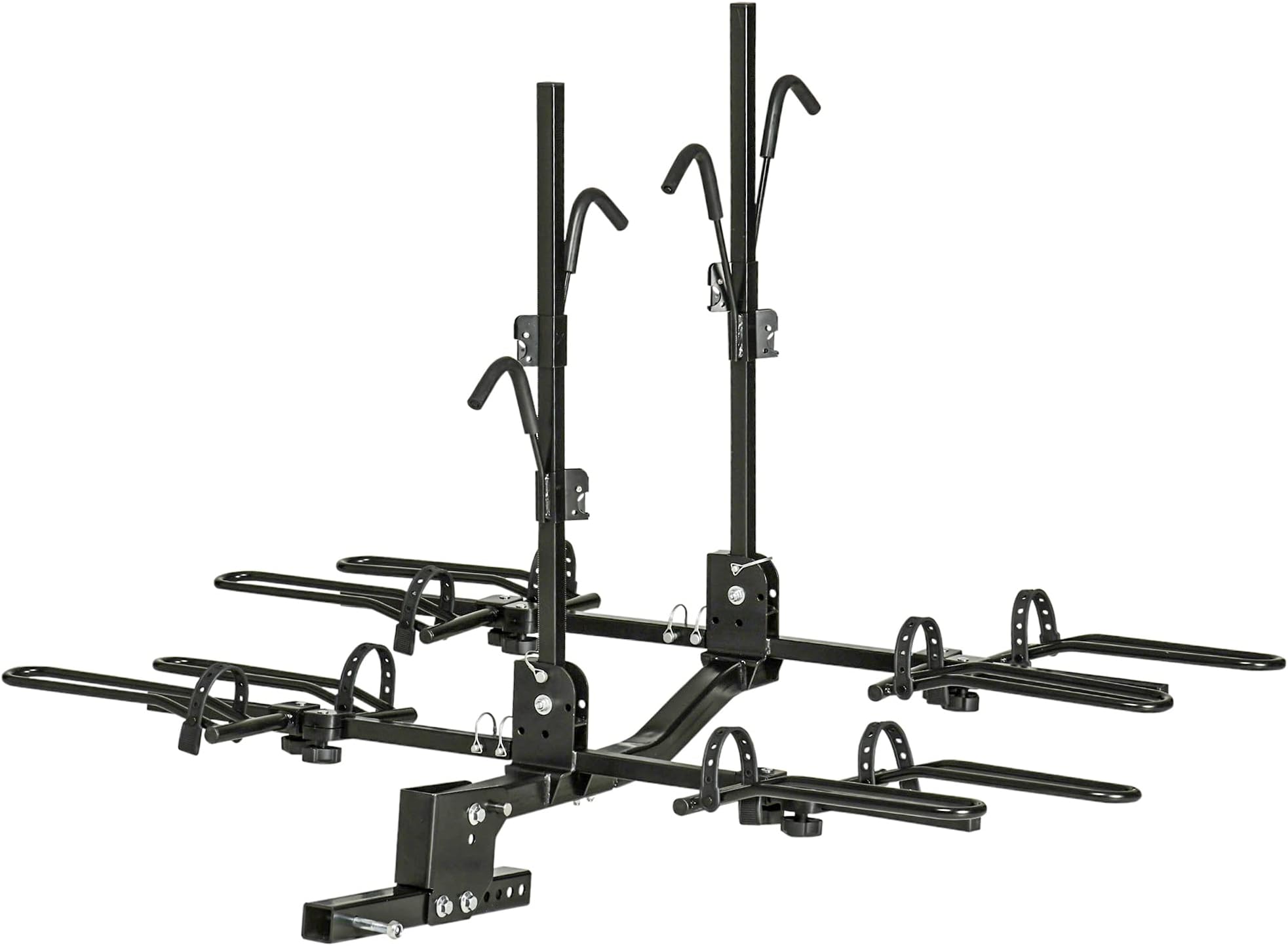 Amazon.com: HOMCOM 4 Bike Rack Hitch Mount for Car, Truck, SUV, Minivan ...